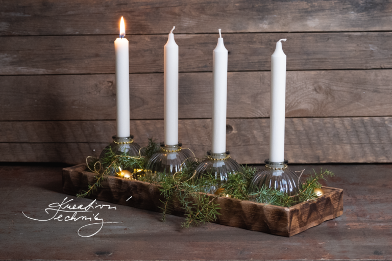 Adventní svícen na stůl 2x jinak | Video návod | Kreativní Techniky